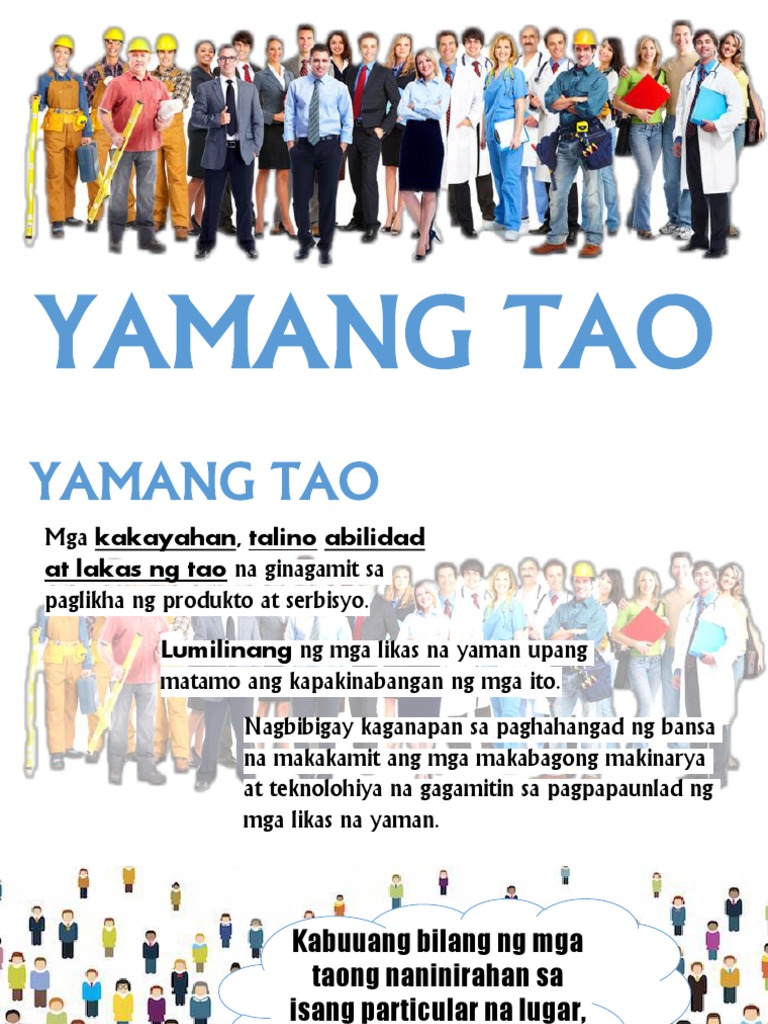 Aralin 4 Yamang Tao | PDF