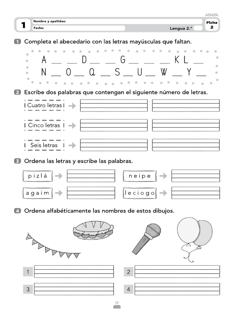 Lengua 2 Anaya Fichas Ampliacion | PDF