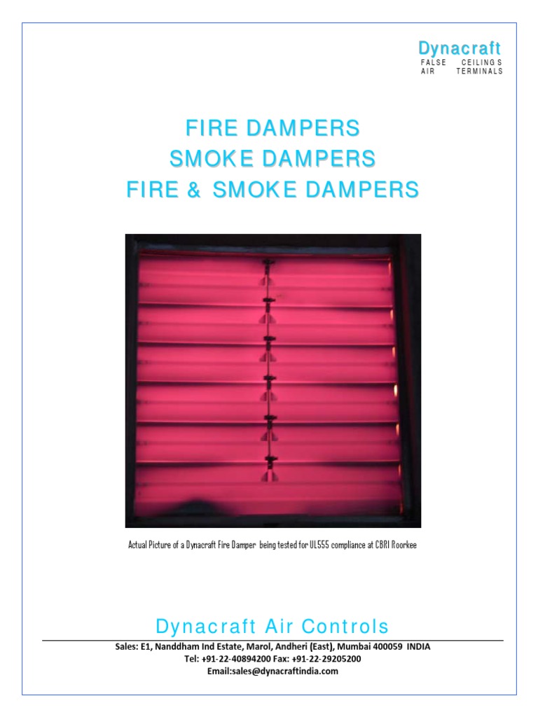 Dynacraft Fire Damper Installation Guide | PDF | Duct (Flow) | Fuse ...