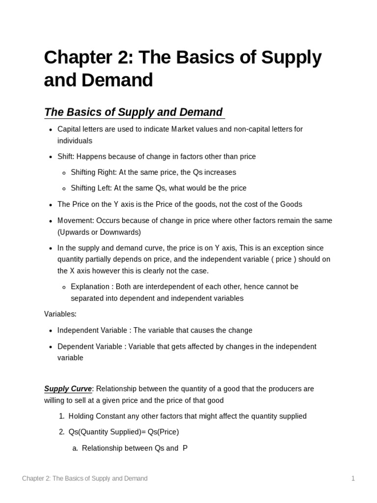 Chapter 2 The Basics of Supply and Demand | PDF | Price Elasticity Of ...