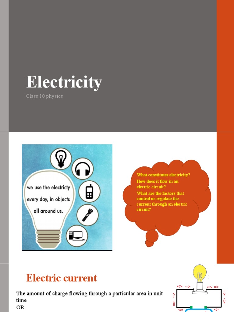 Class 10 Electricity | PDF | Electric Current | Electric Charge