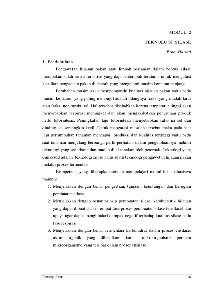 Modul 2. Teknologi Silase | PDF