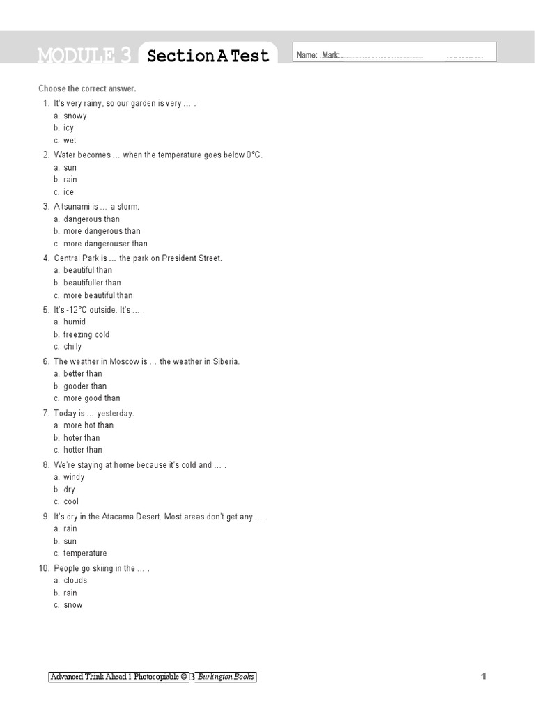 01AdvancedThinkAhead1 Mod3 SecA | PDF