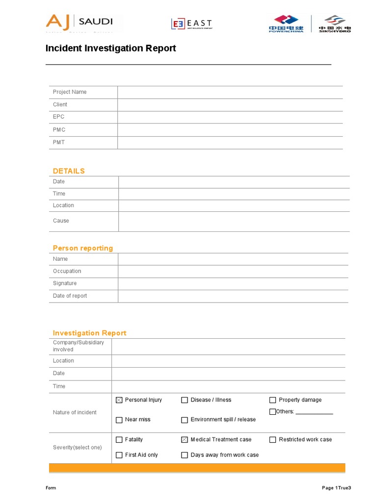 HSE Investigation Report | PDF