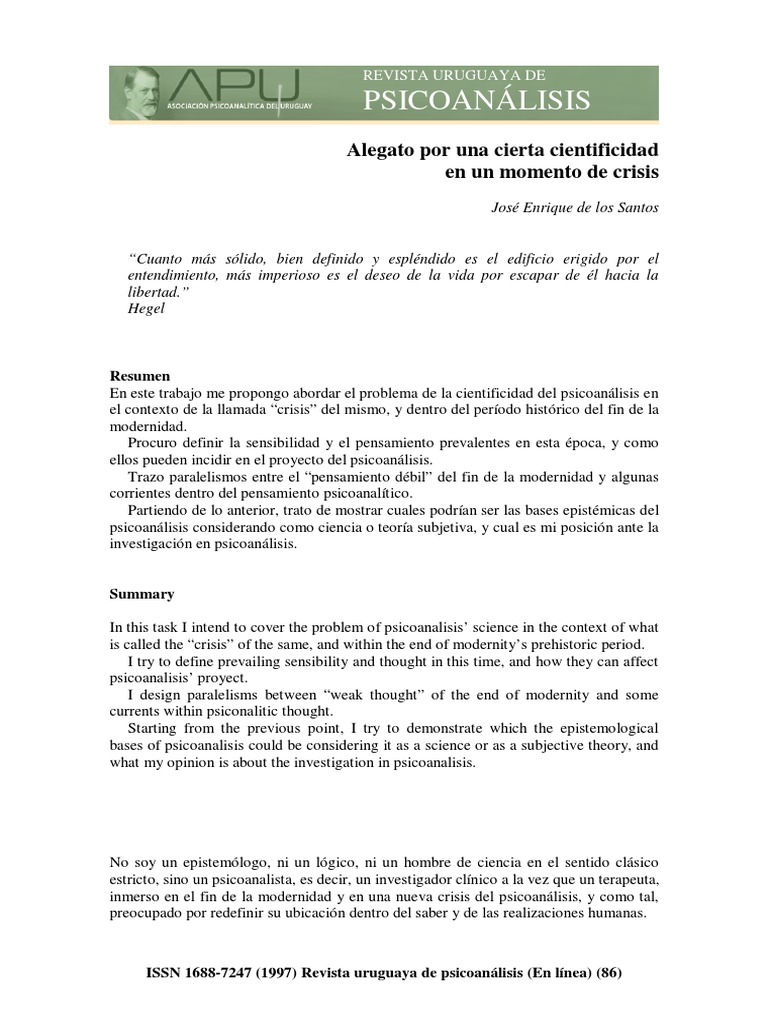 A Legato | PDF | Psicoanálisis | Verdad