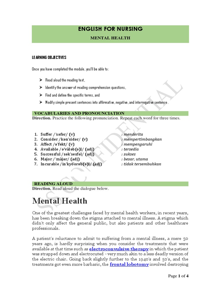 Mental Health Nursing - Understanding Mental Illness | PDF | Mental ...