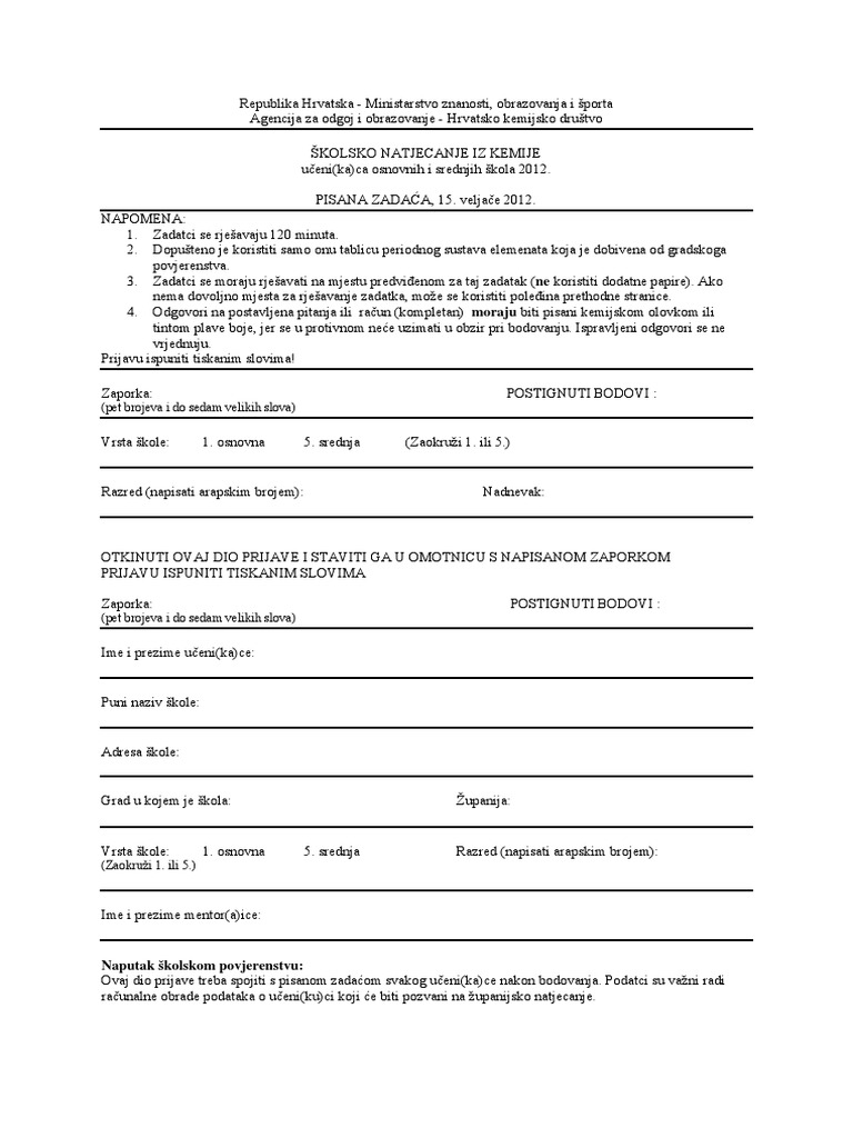 1 Skol Rjesenja 2012 | PDF