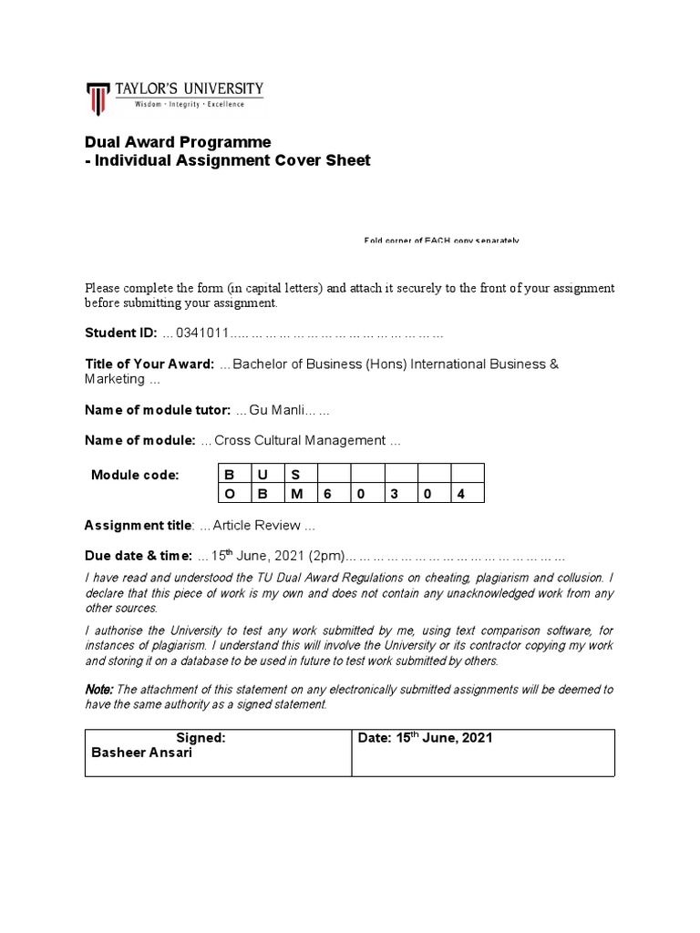 CCM Individual | PDF | Collectivism | Individualism