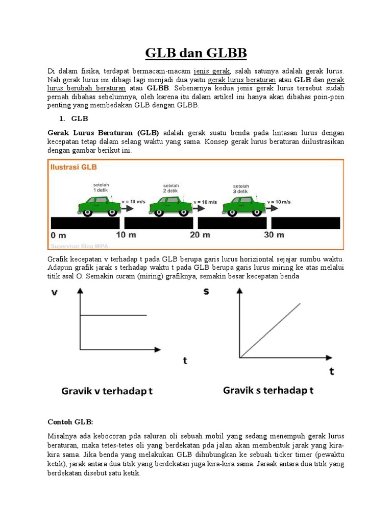 GLB Dan GLBB | PDF