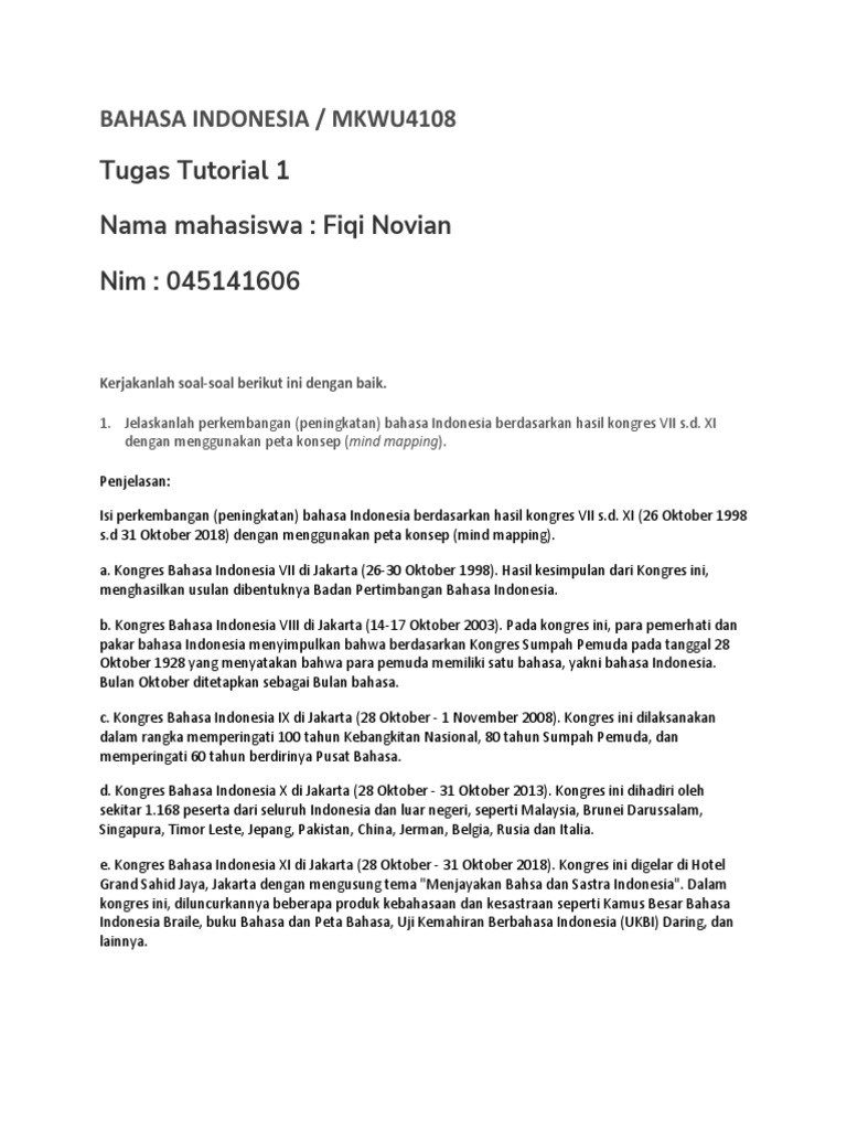 Perkembangan Bahasa Indonesia 1998-2018 | PDF | Kajian Bahasa Asing