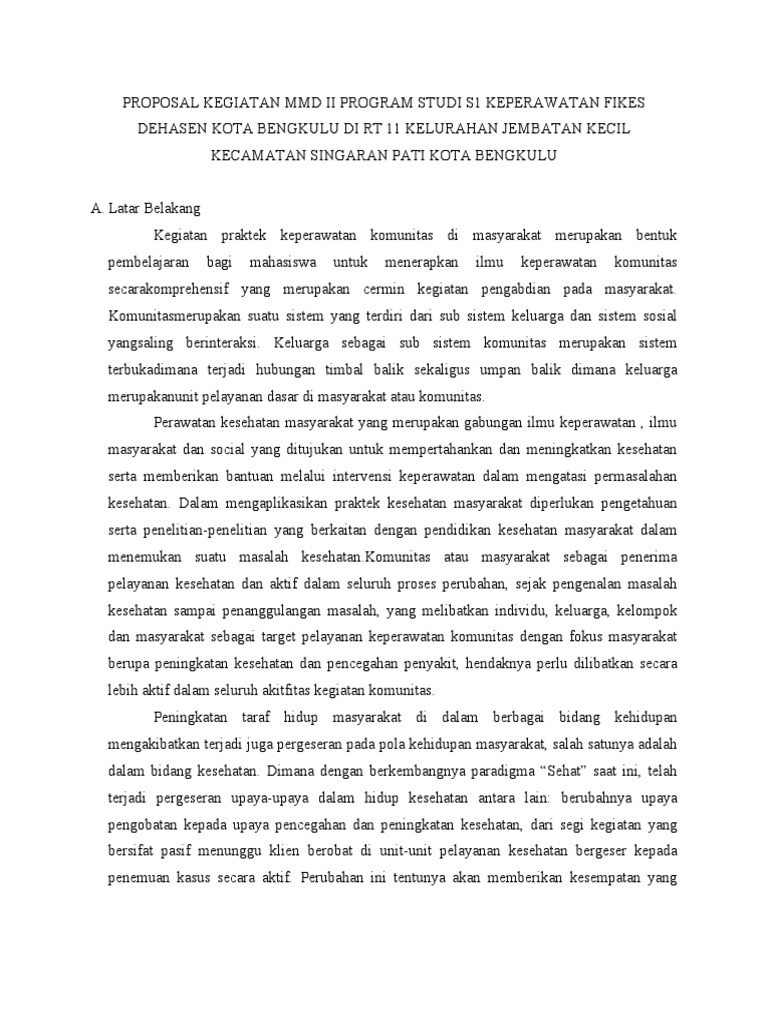 Proposal Kegiatan MMD 2 | PDF