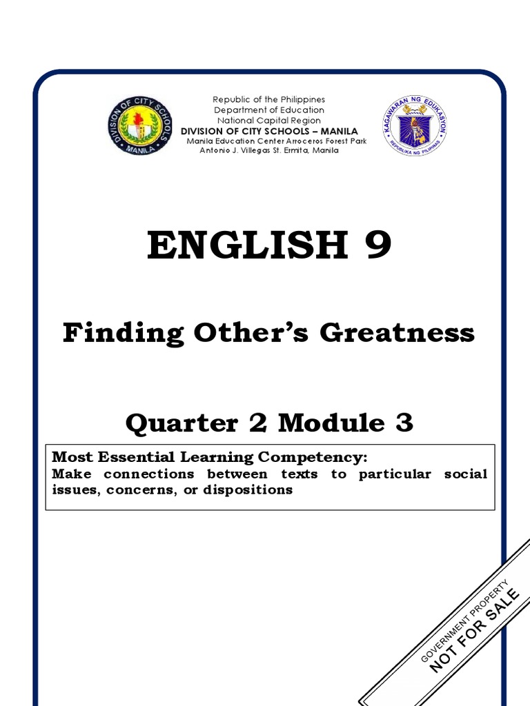 ENGLISH 9 - Q2 - Mod3 | PDF