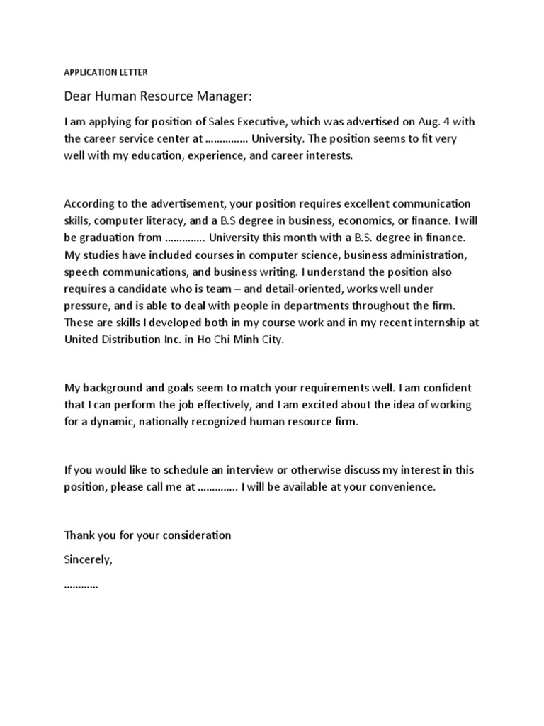 Application Letter | PDF | Career & Growth