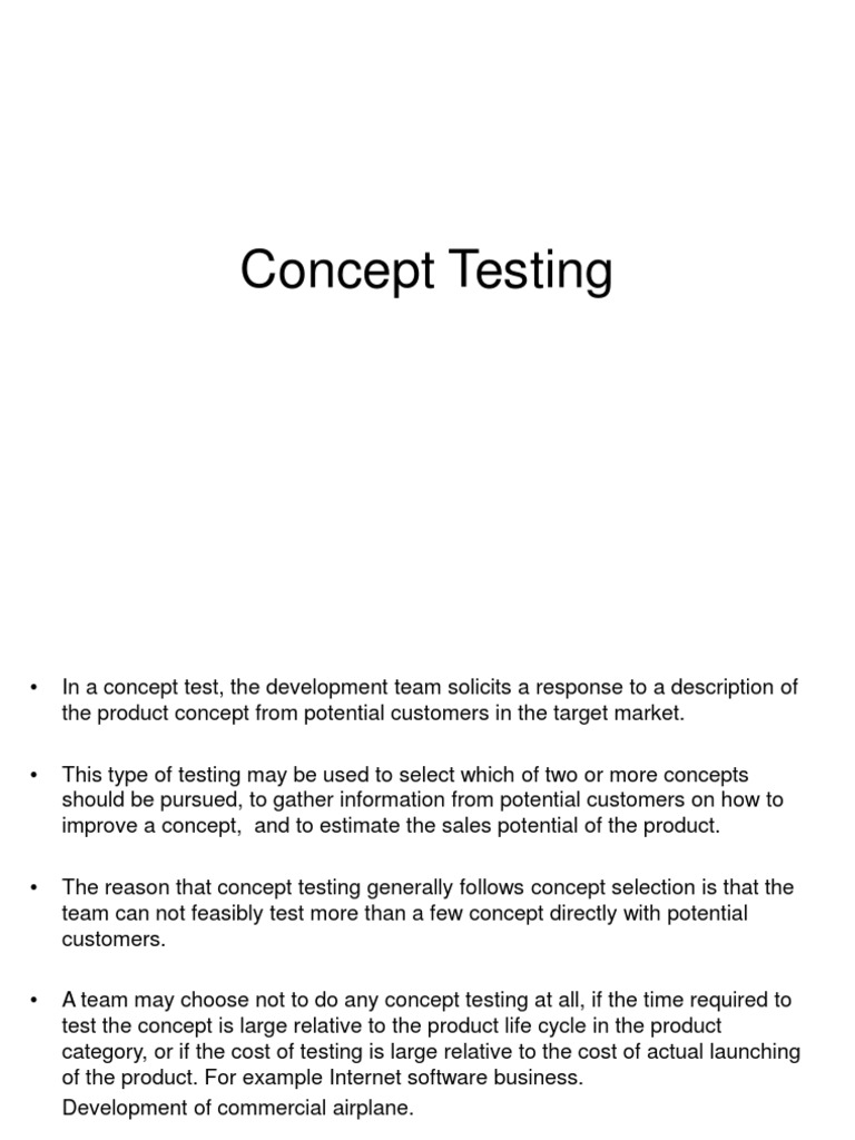 Concept Testing | PDF Concept Testing | PDF
