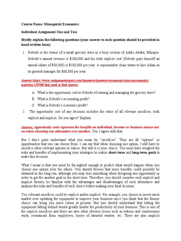 Assignment One and Two | PDF