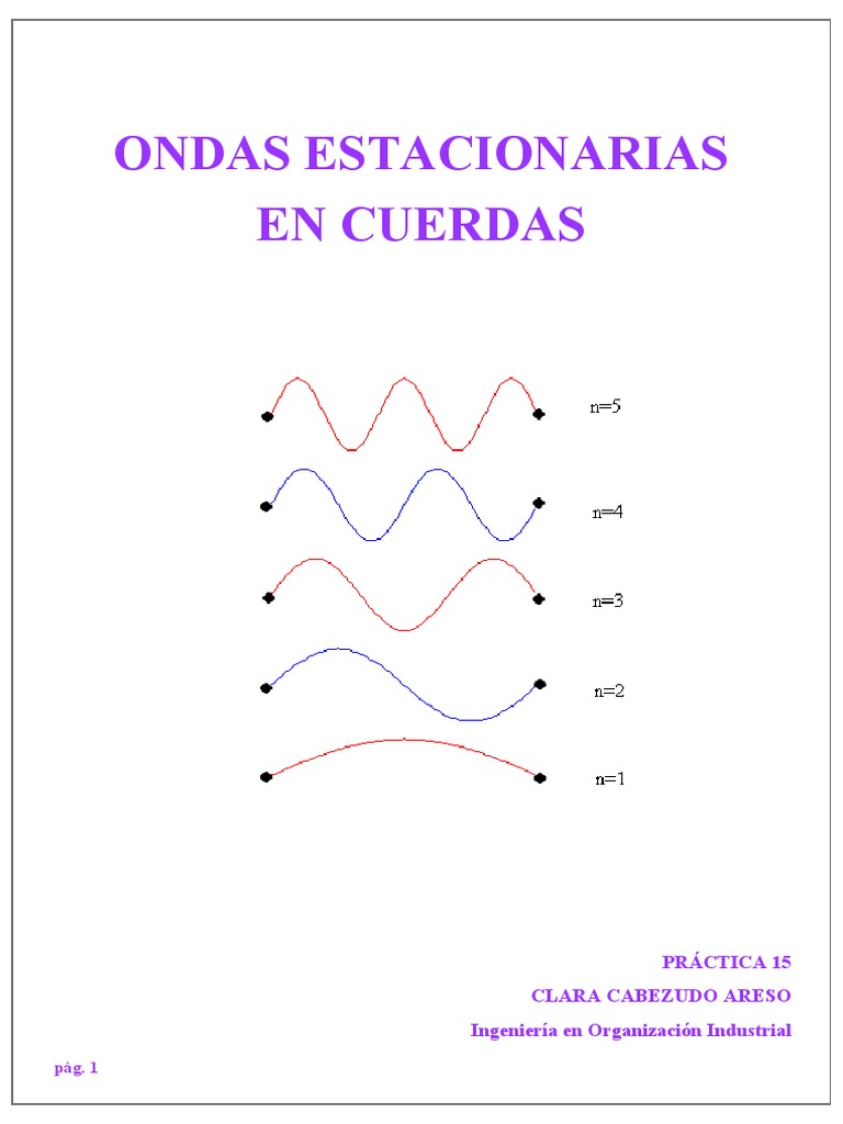 Ondas Estacionarias. Práctica 15 | PDF | Olas | Frecuencia