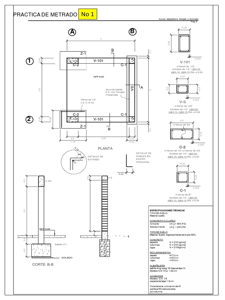 Pls Metrados Alba Upc. Alumnos | PDF | Sectores Economicos | Elementos arquitectónicos