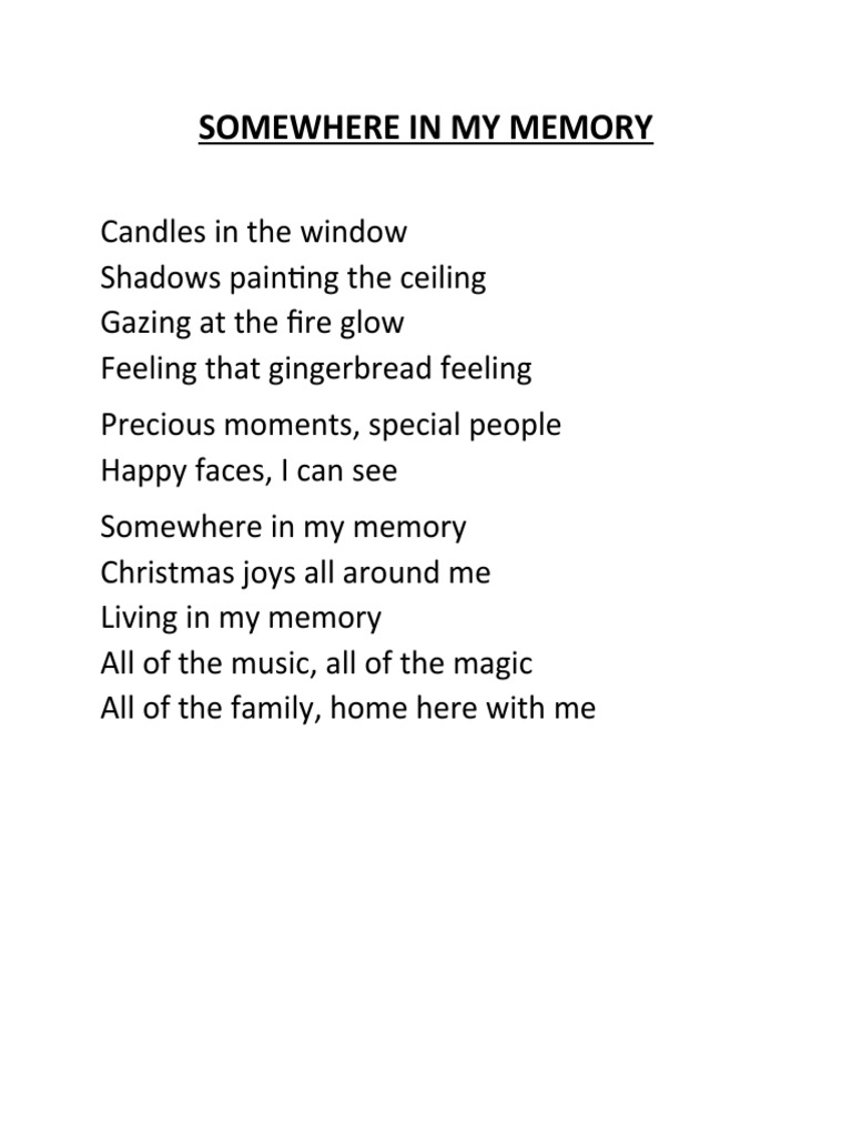 Somewhere in My Memory Home Alone | PDF