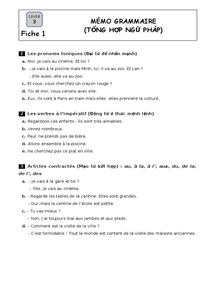 M2 U3 Fiches Complémentaires | PDF