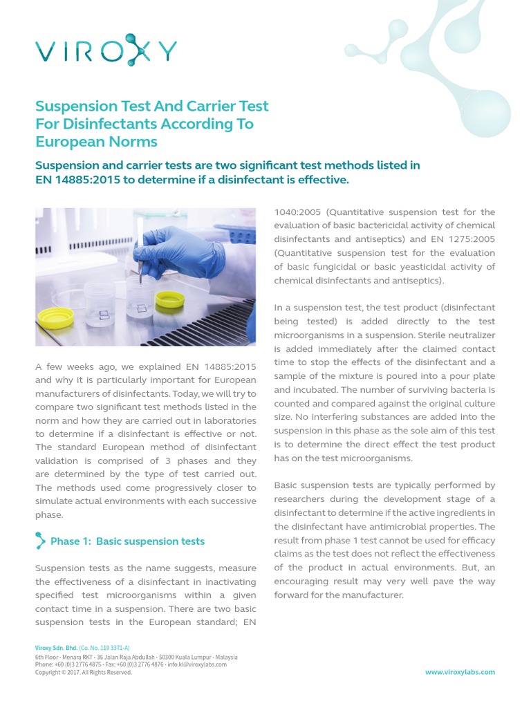 Suspension Test Vs Carrier Test | PDF