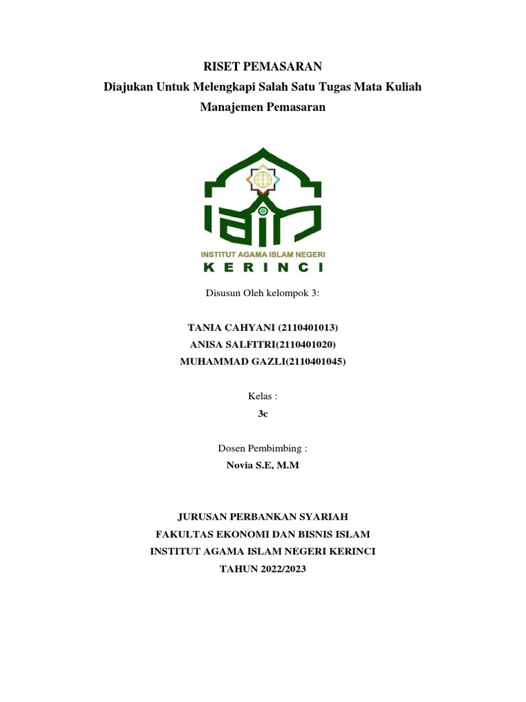 Makalah Riset Pemasaran-1 | PDF