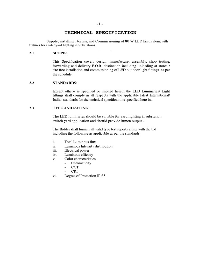 LED Specification | PDF