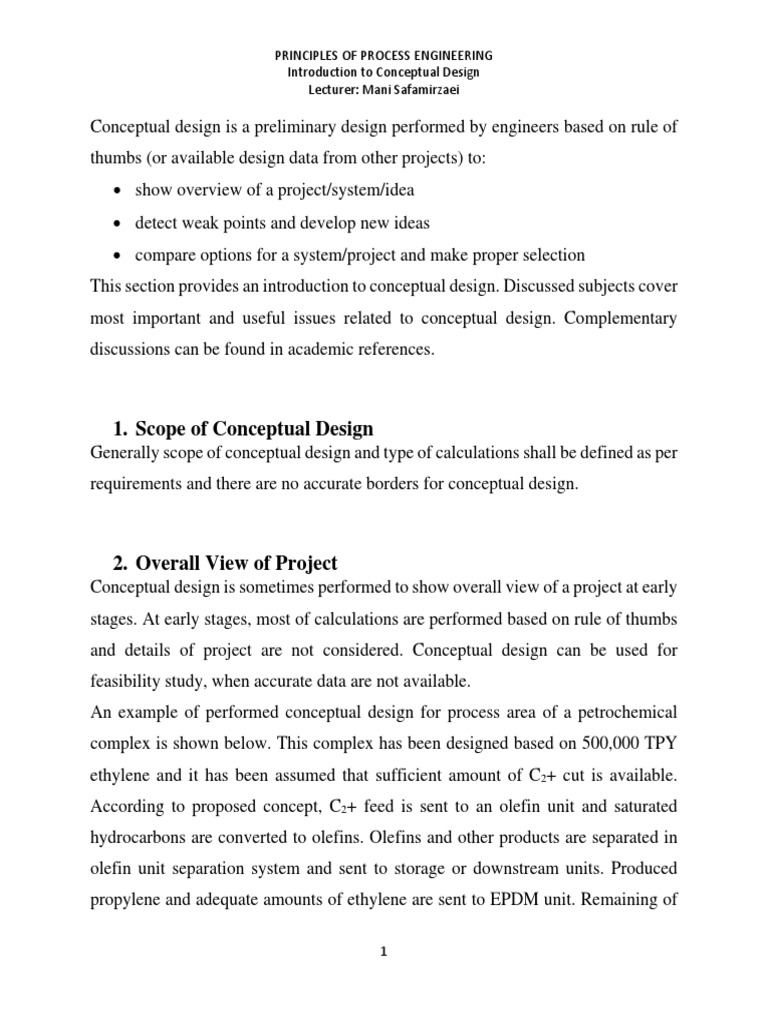 Overview of Conceptual Plant Design | PDF | Time Value Of Money ...
