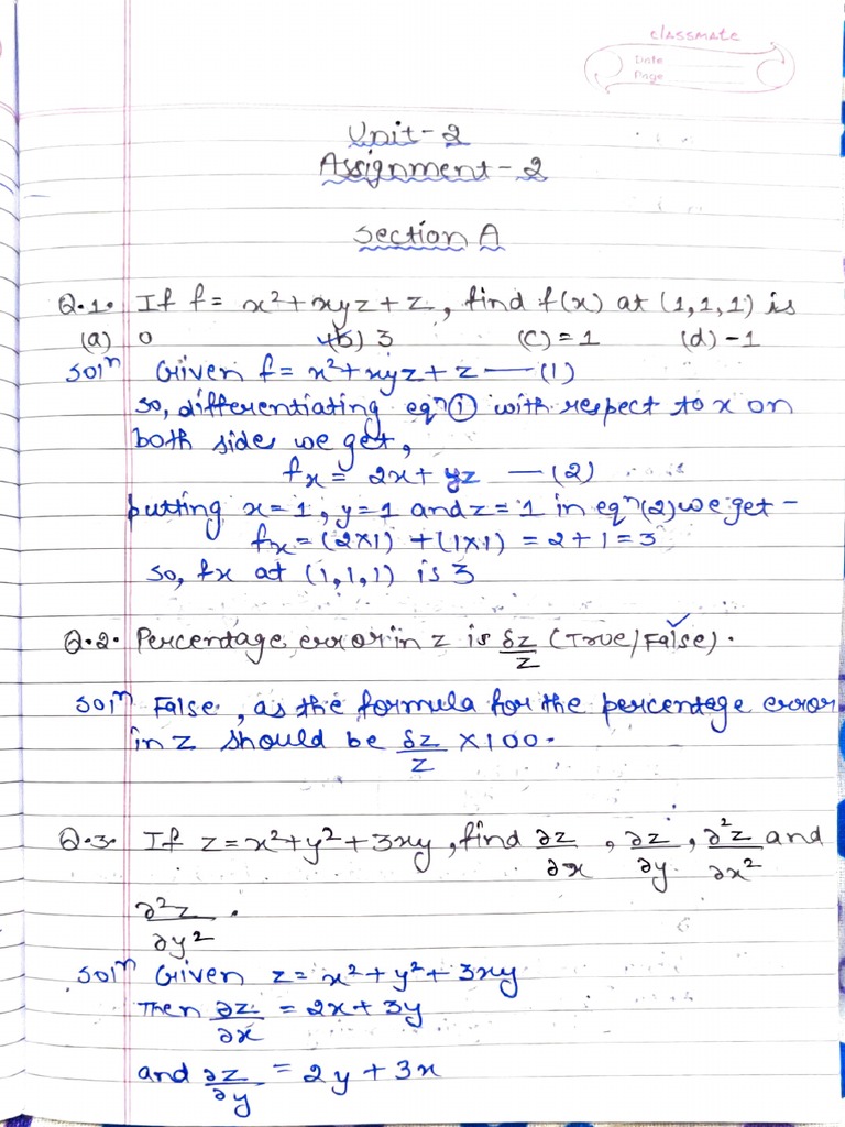 Maths Assignment - 2 | PDF