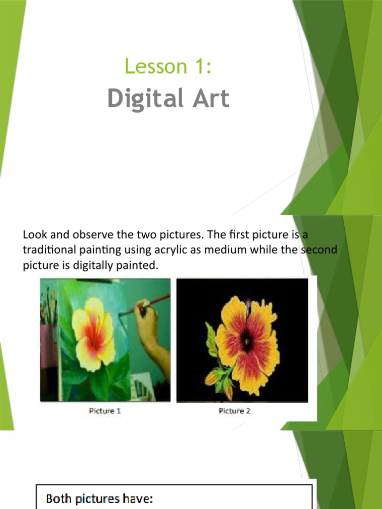 Arts 6 Quarter 2 Lesson 1 Digital Art | PDF | Paintings | Paint