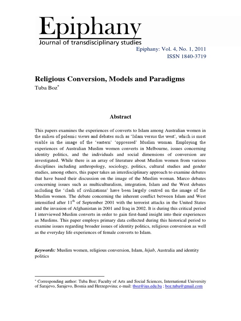 Religious Conversion Models and Paradigms | PDF | Religious Conversion ...