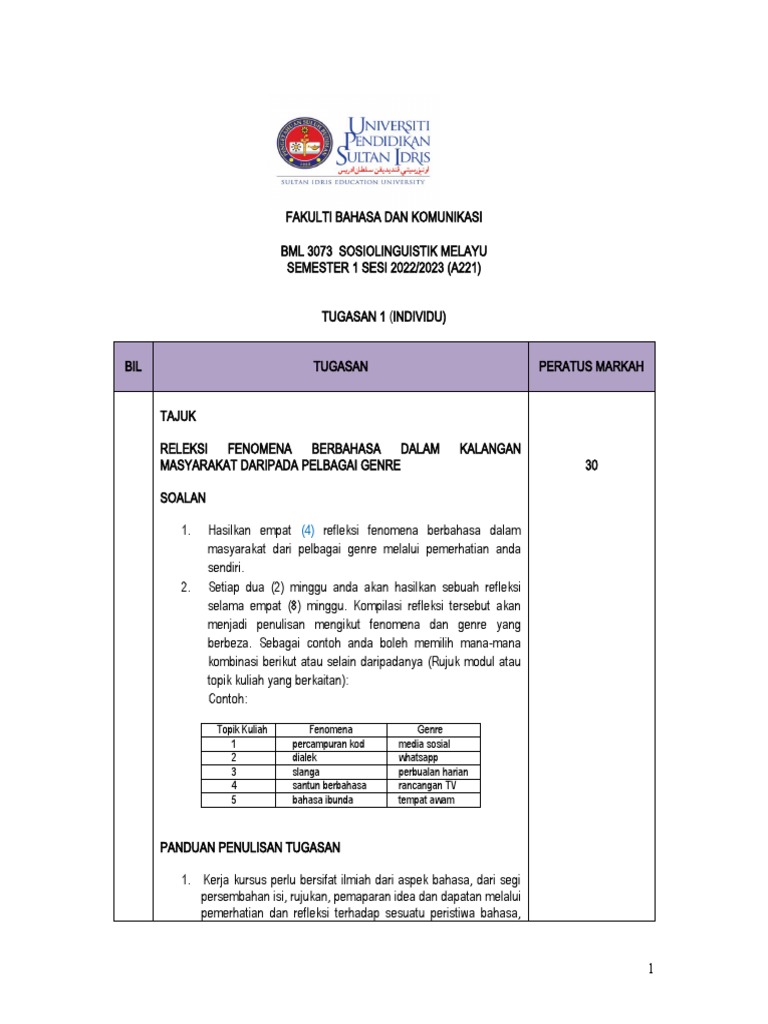 Tugasan Individu BML3073 A221 | PDF