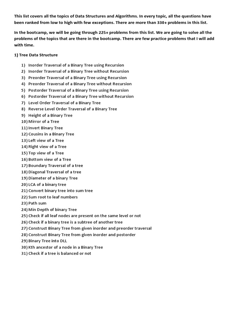 DSA Roadmap - +330 Problems | PDF | Matrix (Mathematics) | String ... DSA Roadmap - +330 Problems | PDF | Matrix (Mathematics) | String ...