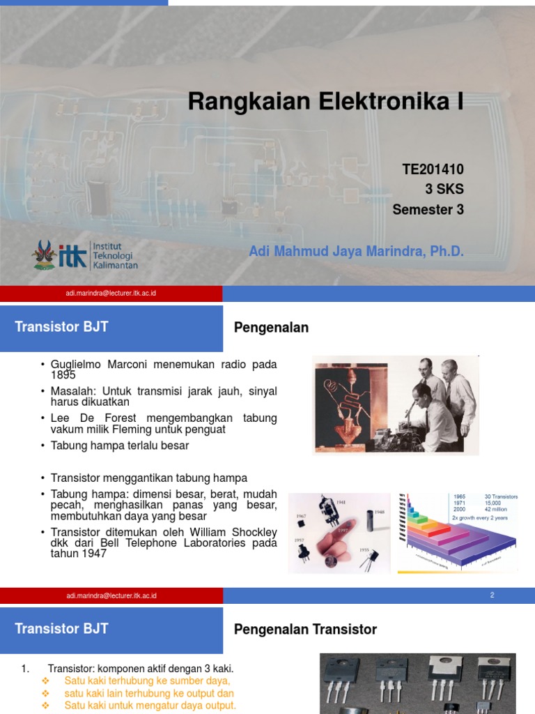 Rangkaian ELektronika Transistor BJT | PDF