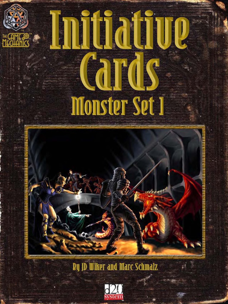 TGM 1015 - D20 - Initiative Cards - Monster Set 1 | PDF | Wizards Of ...