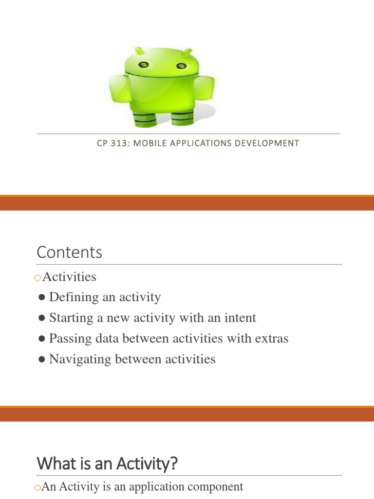Lecture03 Pdf Android Operating System Java Programming Language