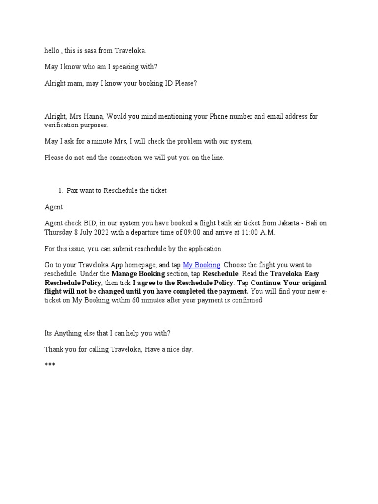 RESCHEDULE AIRLINES - Edited | PDF | Career & Growth