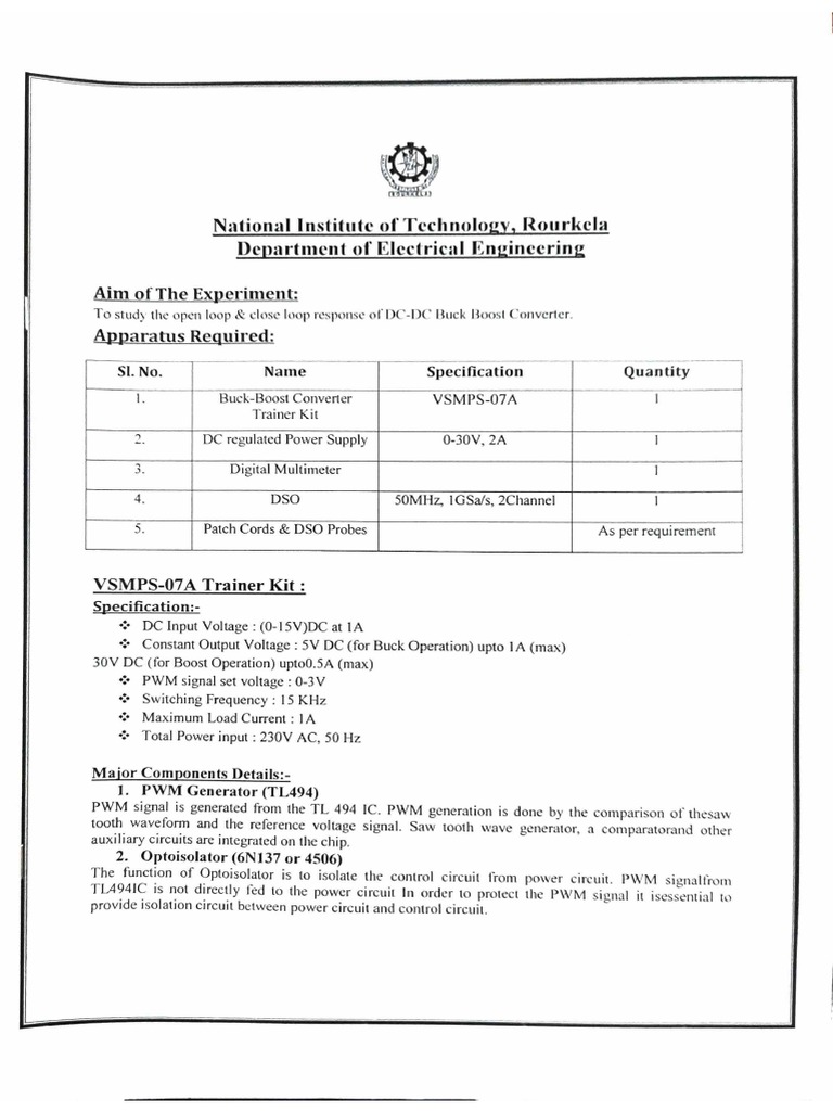Pe Lab Buck Boost Converter | PDF