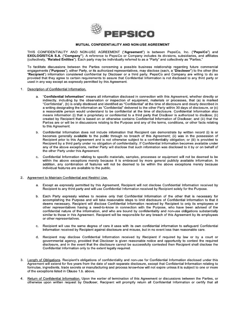 NDA Model English | PDF