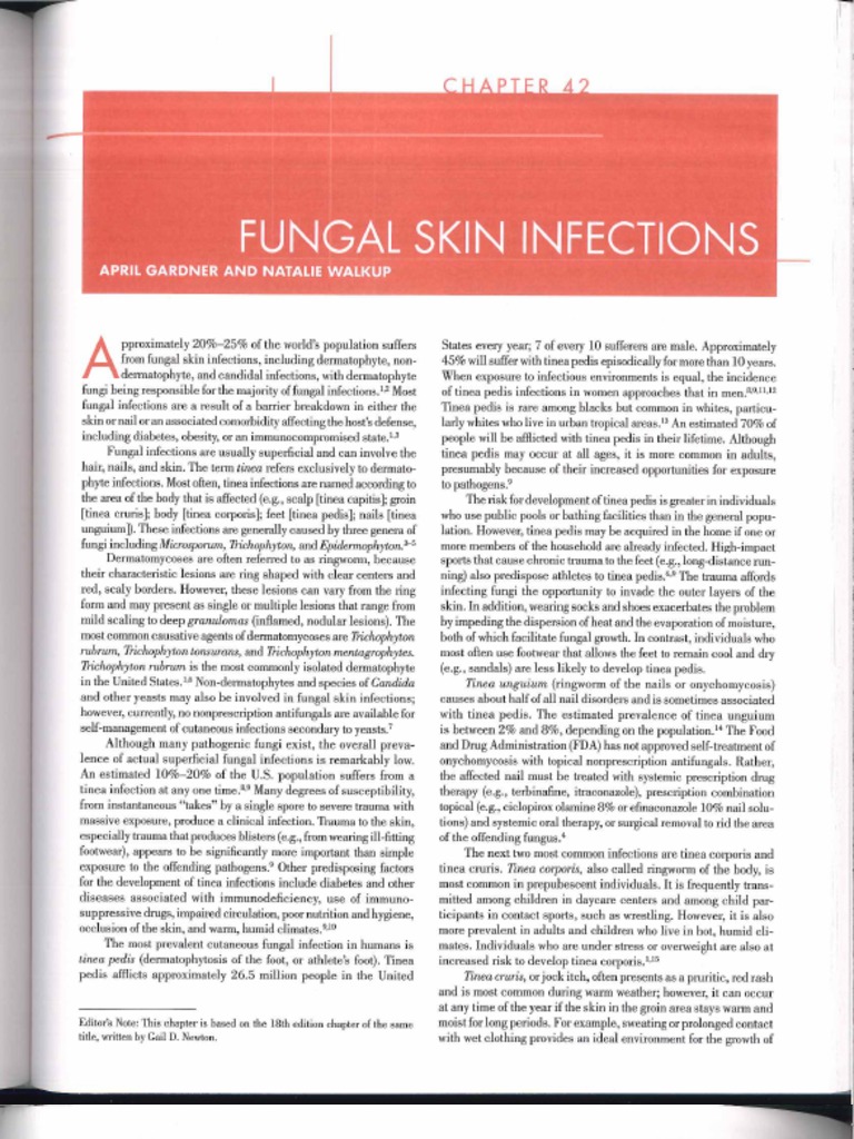 Chapter 42. Fungal Skin Infections | PDF