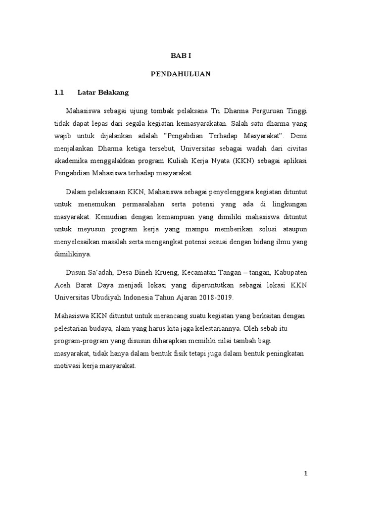 BAB 1 Dan BAB 2 | PDF