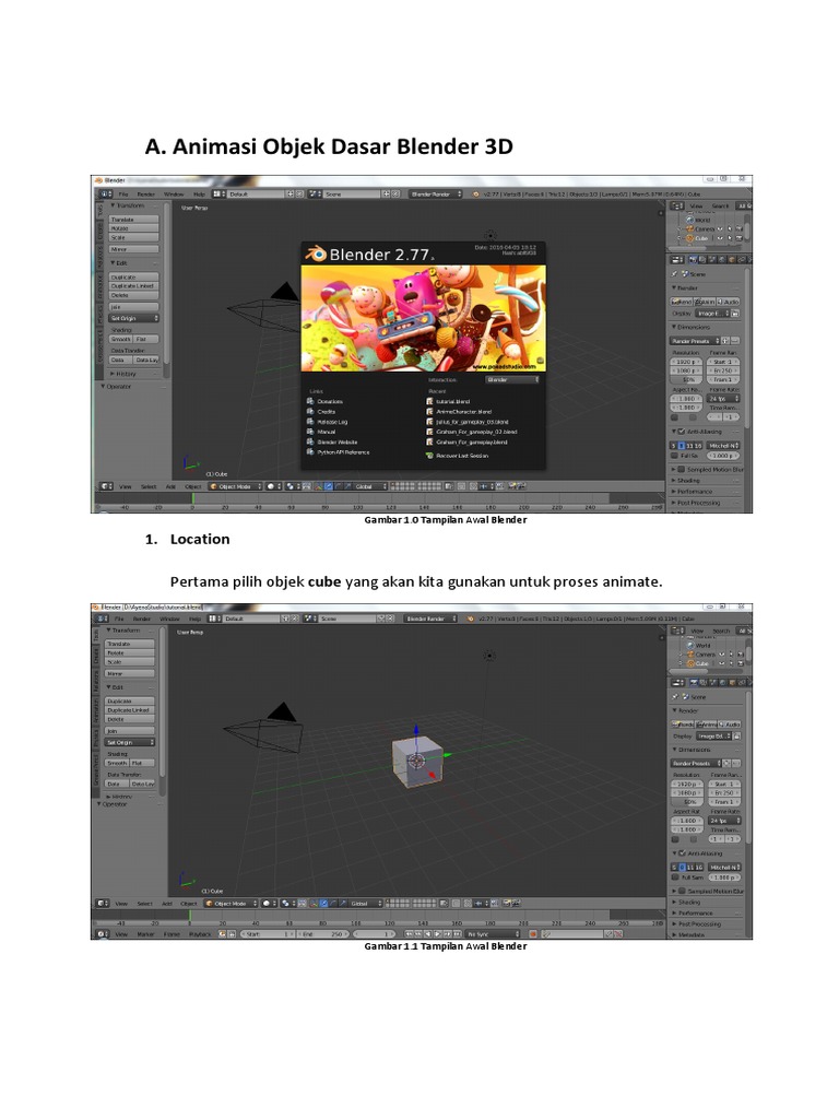 Adoc - Pub - A Animasi Objek Dasar Blender 3d | PDF