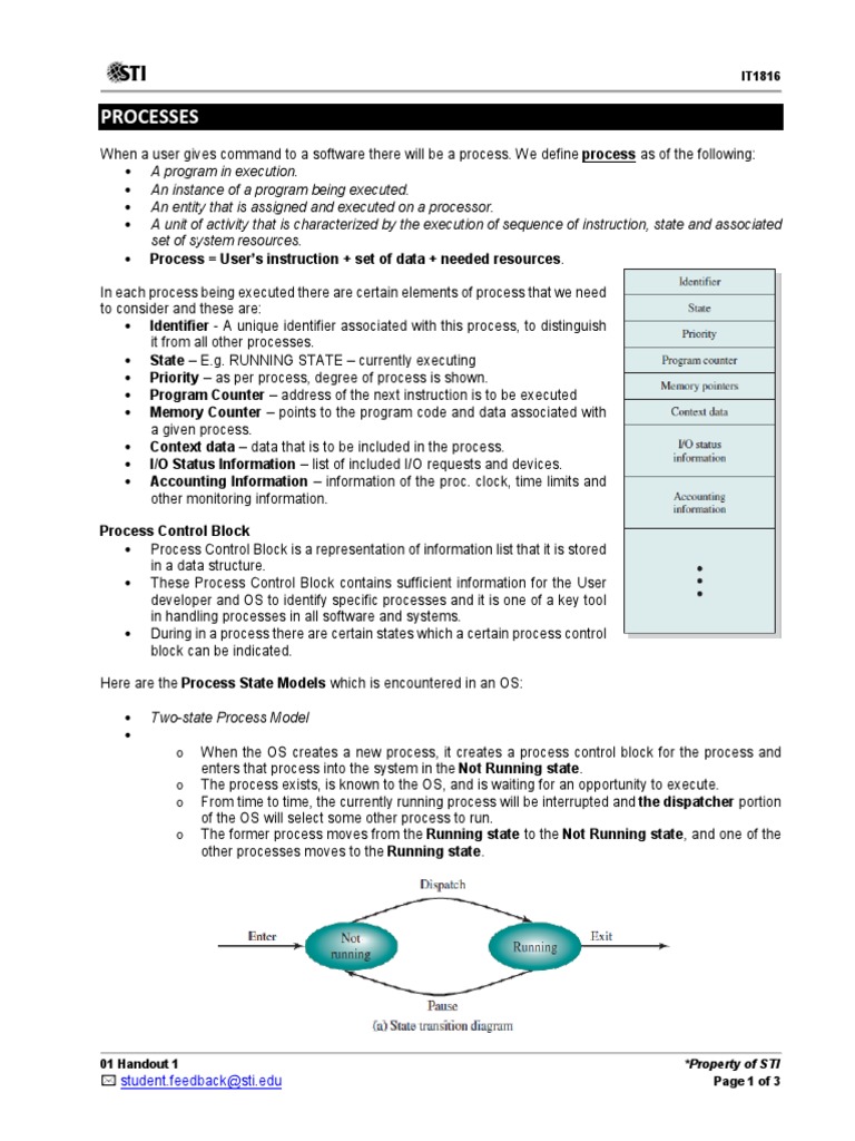 02 Processes | PDF | Process (Computing) | Operating System