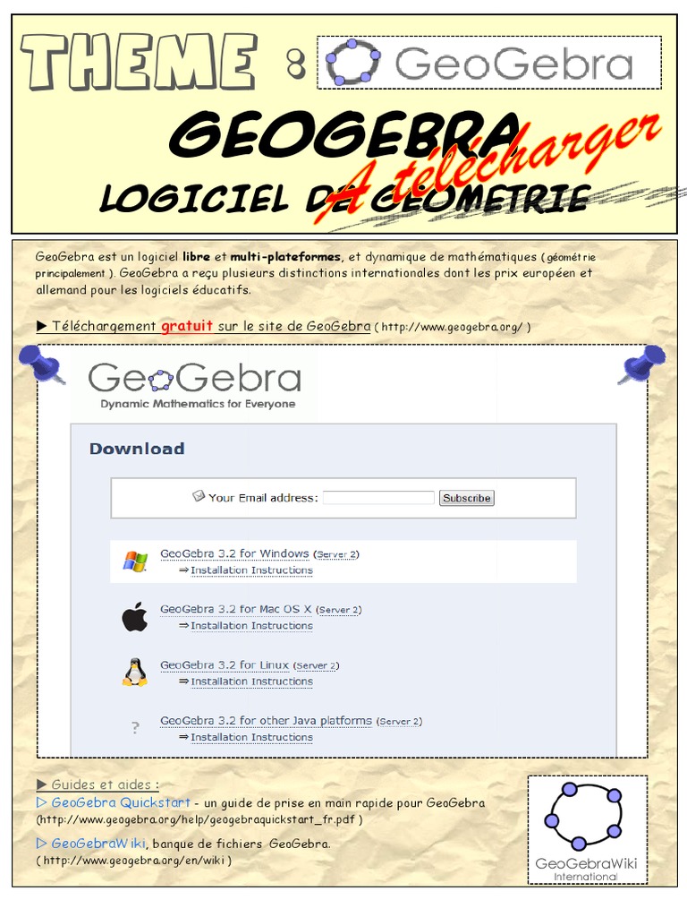 GeoGebra : Logiciel de Géométrie Gratuit | PDF | Ordinateurs ...