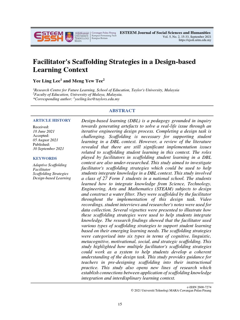 Facilitator's Scaffolding | PDF | Learning | Metacognition