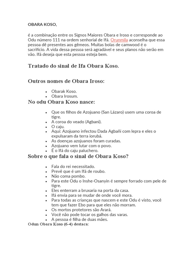 Obara Koso | PDF | Folclore