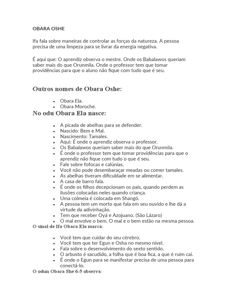 Obara Oshe | PDF