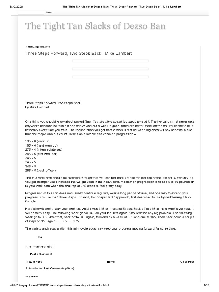 The Tight Tan Slacks of Dezso Ban - Three Steps Forward, Two Steps Back ...