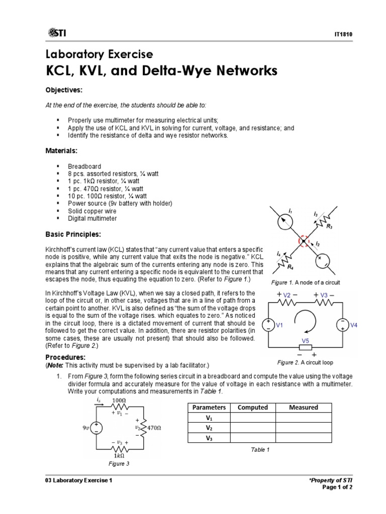 03 Laboratory Exercise 1 | PDF | Resistor | Electrical Network