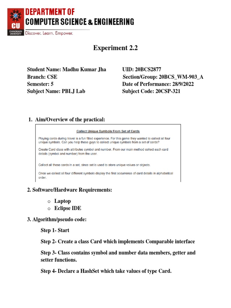 Exp 2.2 Java WS | PDF | Programming | Computer Program