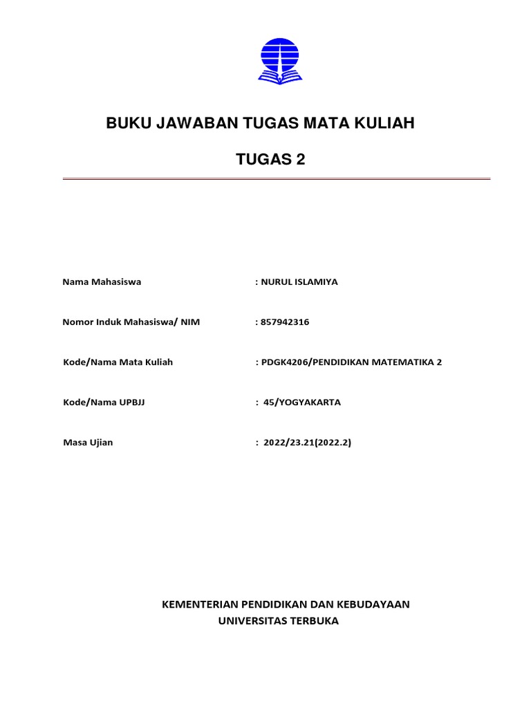 TMK 2 Pendidikan MTK Ii Nurul Islamiya Semester 5a | PDF